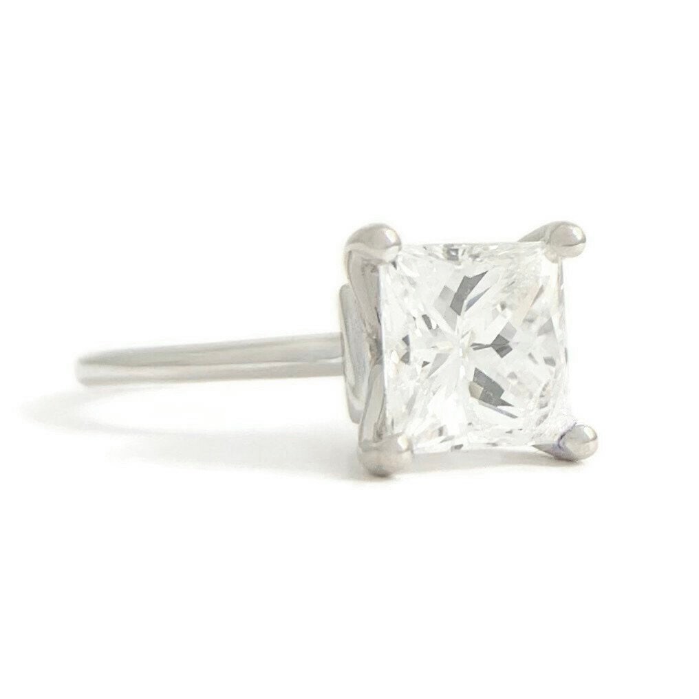 Princess Solitaire Diamond Ring Auction