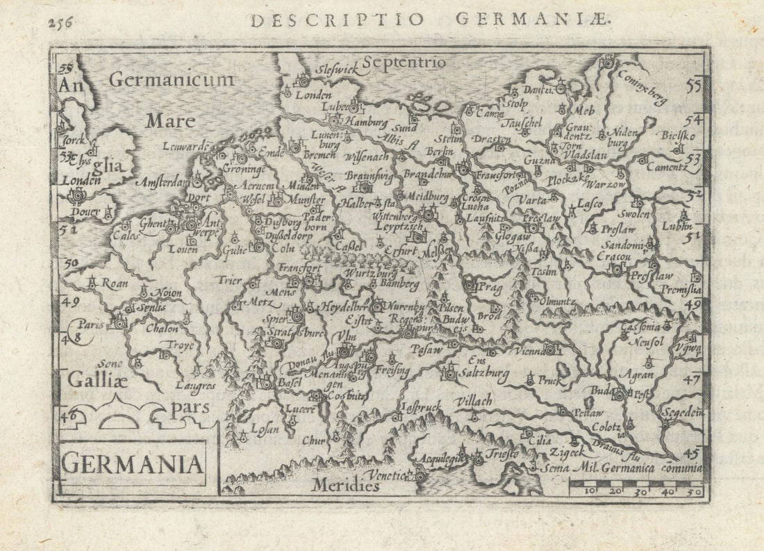 Germaniae / Germania By Bertius / Langenes. Germany & Central Europe ...