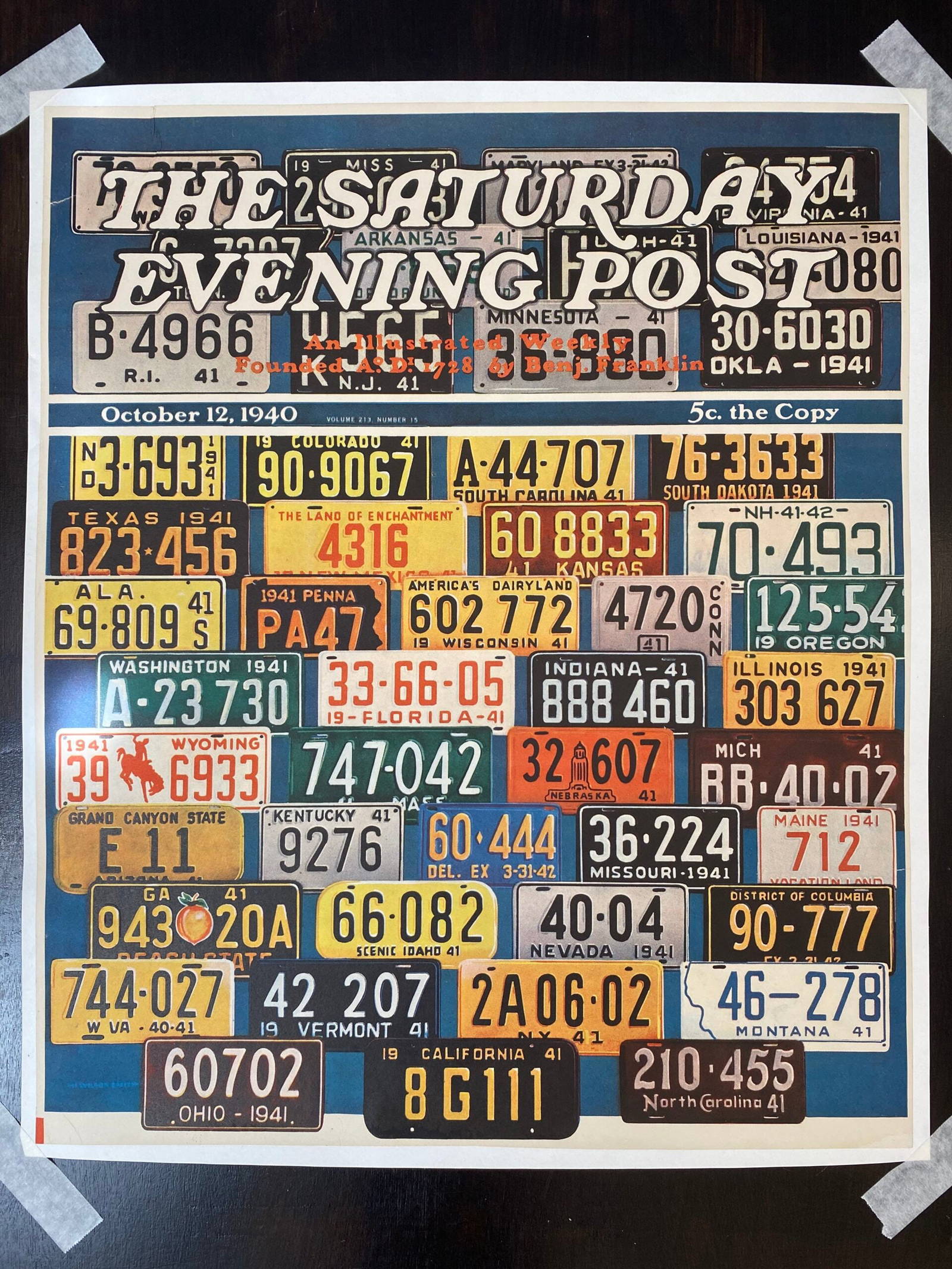 16x19 1939 Newstand Poster Saturday Evening Post - Art By H. Wilson ...