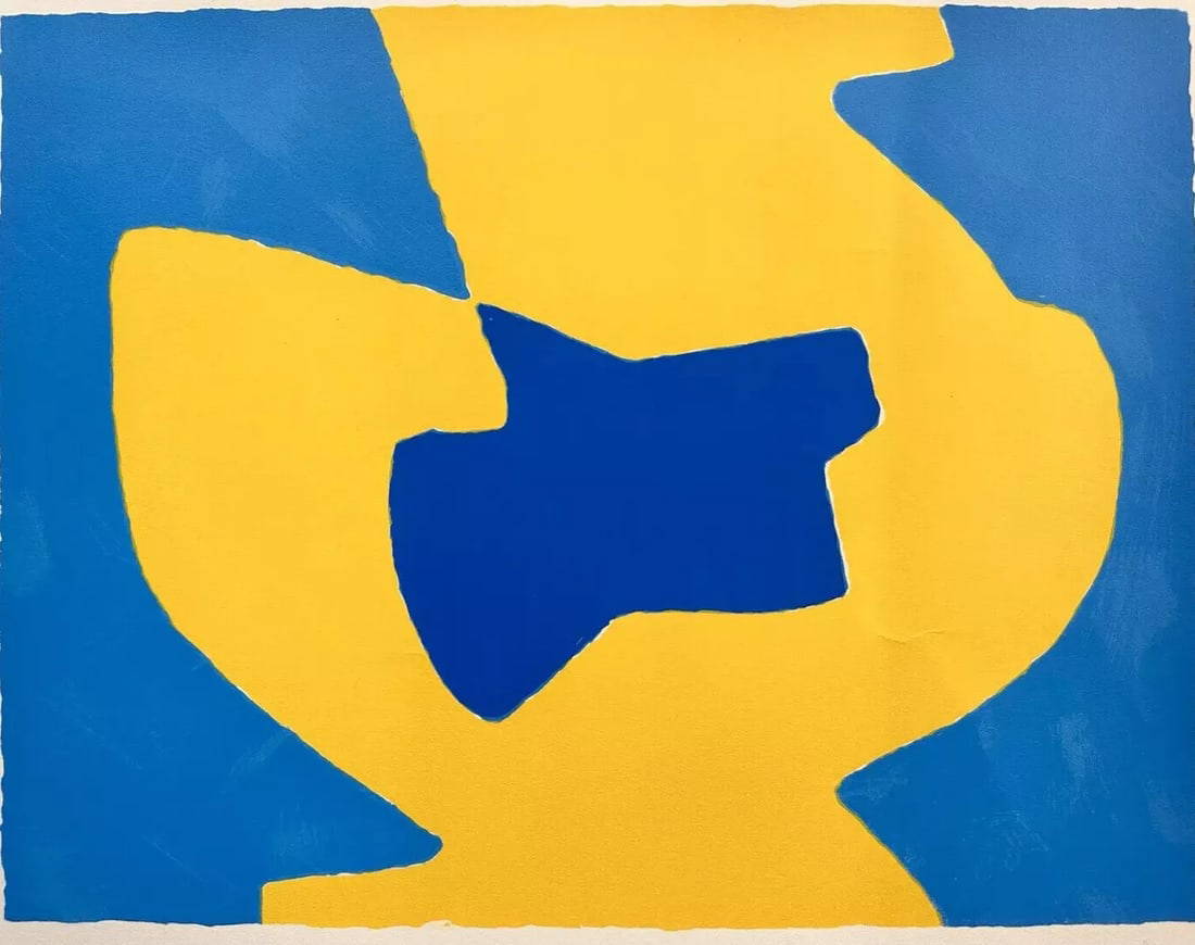 Serge Poliakoff - Original Lithograph 1963 / Signed And Numered Auction