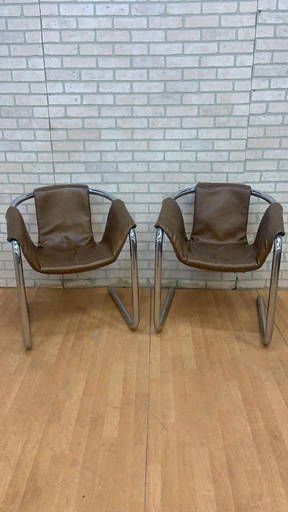 Mid Century Postmodern Chrome Vecta Zermatt Sling Lounge Chair By Vecta ...