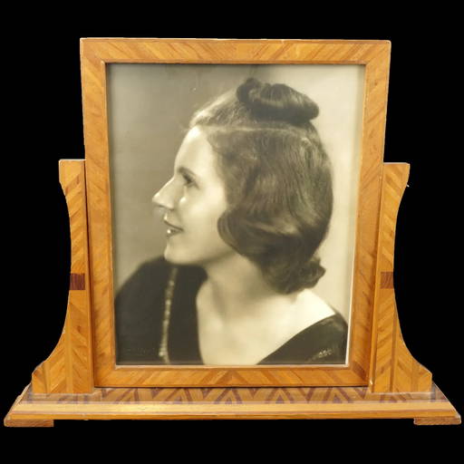 Wood Marquetry Tilt Picture Frame Circa 1930