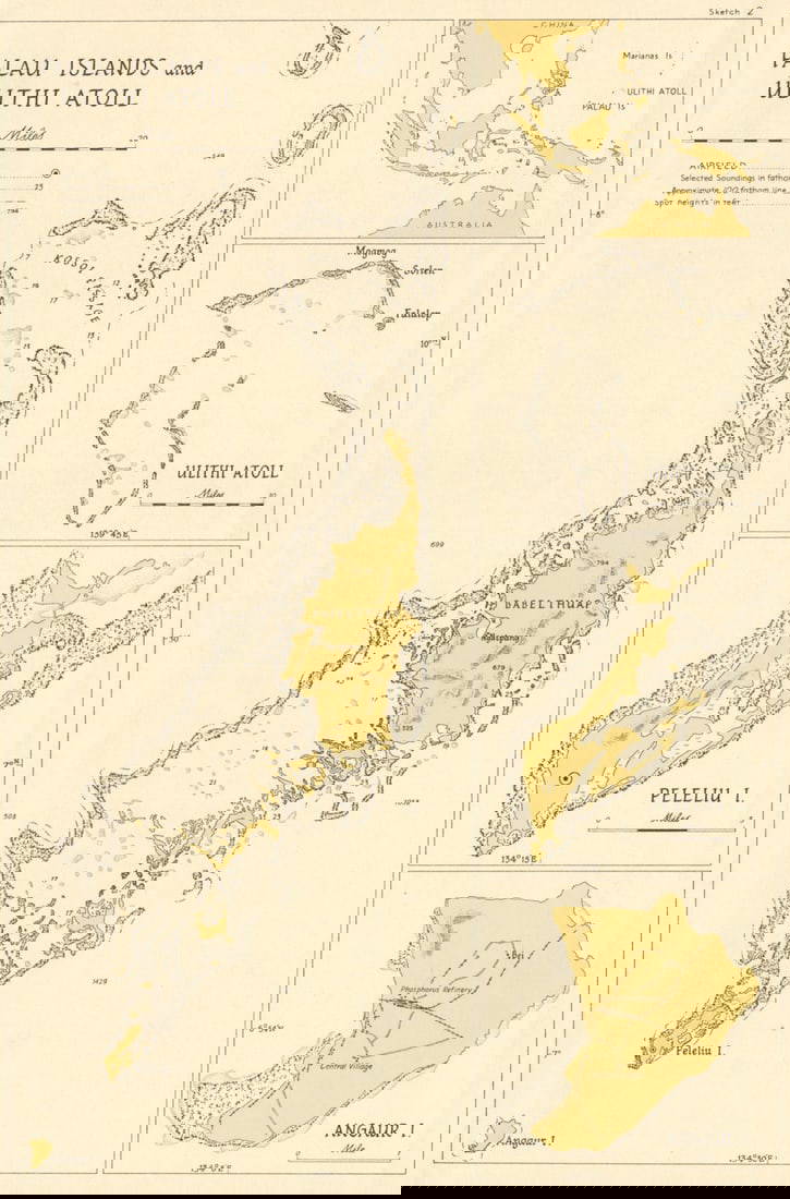 Palau Islands & Ulithi Atoll. Operation Forager. Pacific Campaign. Ww2 ...