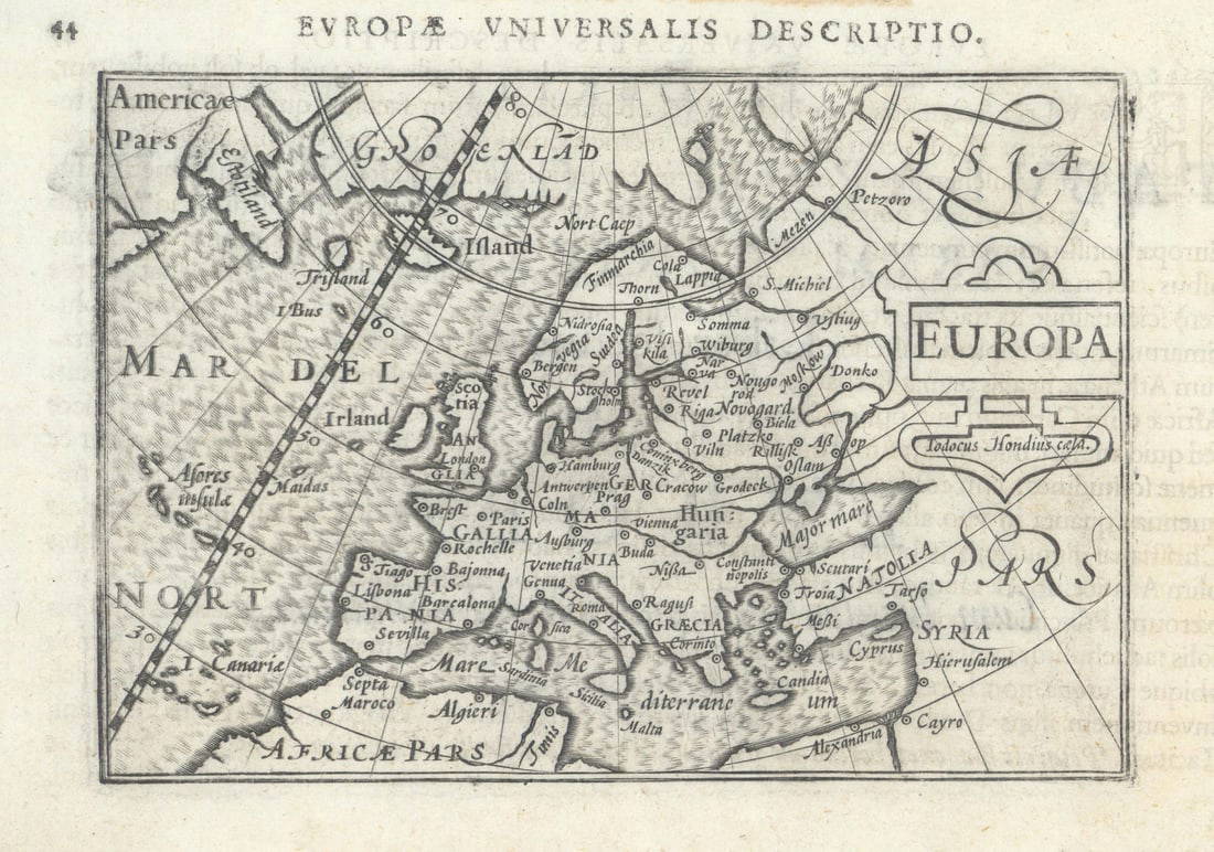 Buy Europae Universalis / Europa By Bertius / Langenes / Hondius ...