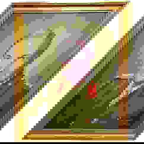 Portrait Oil Painting Military Officer British Army 2nd Signal Regiment ...