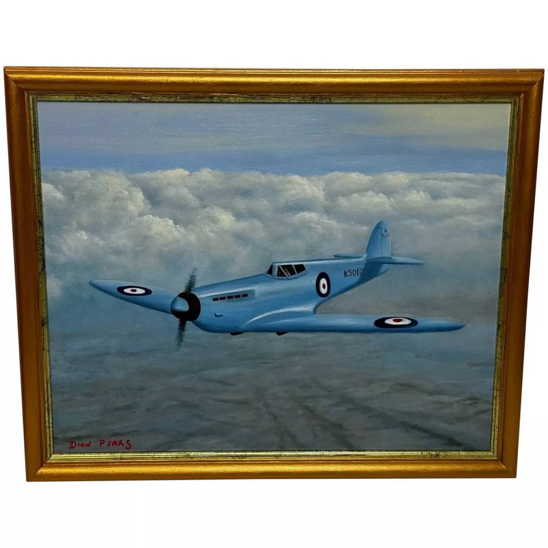 Buy Oil Painting Raf Supermarine Spitfire Prototype Pilot Mutt Summers ...