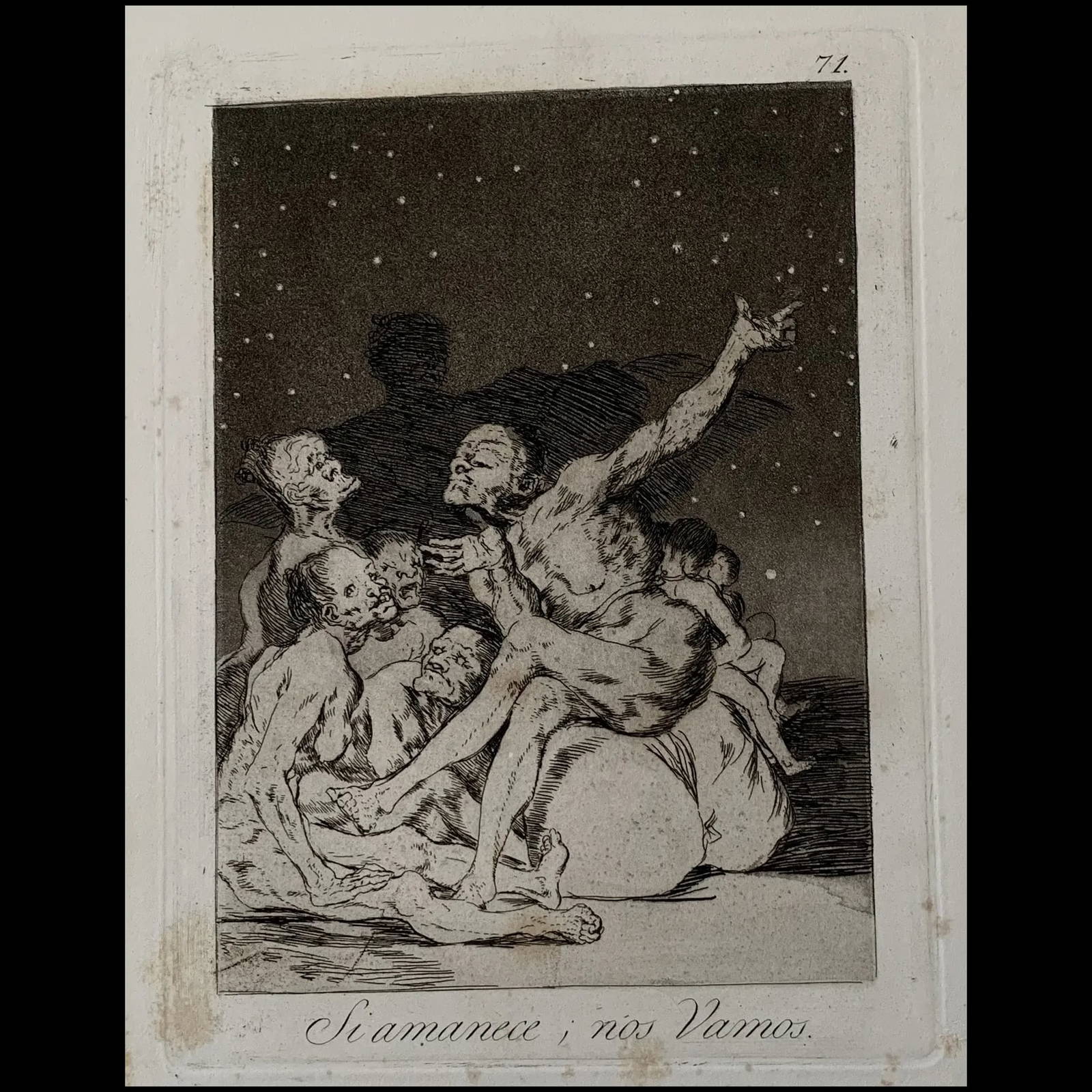 Goya Etching. 'when Day Breaks We Will Be Off'. Plate 71 From The ...