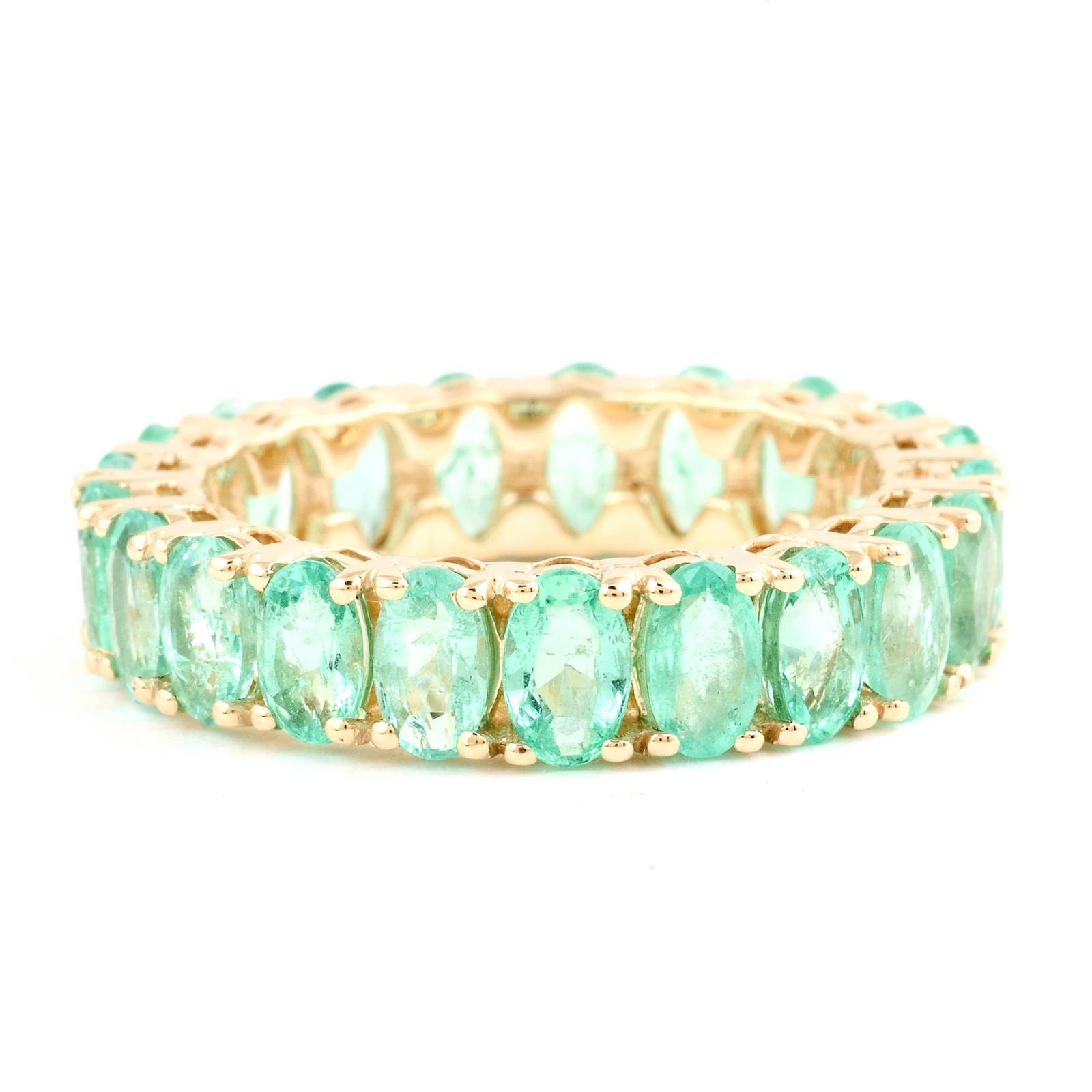 Buy 14k Yellow Gold Emerald Band Ring (igi Certified) | Jasper52 In Ny