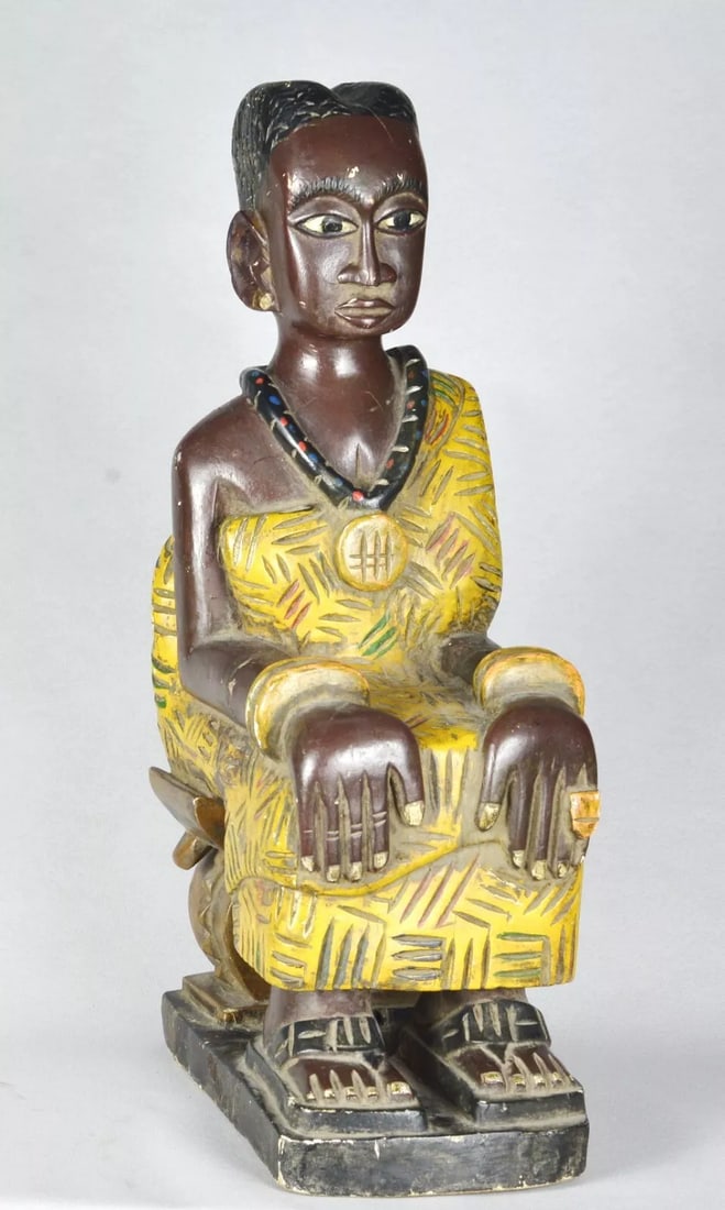 West Africa Eautiful & Large Female Figure Colon Style African Tribal ...