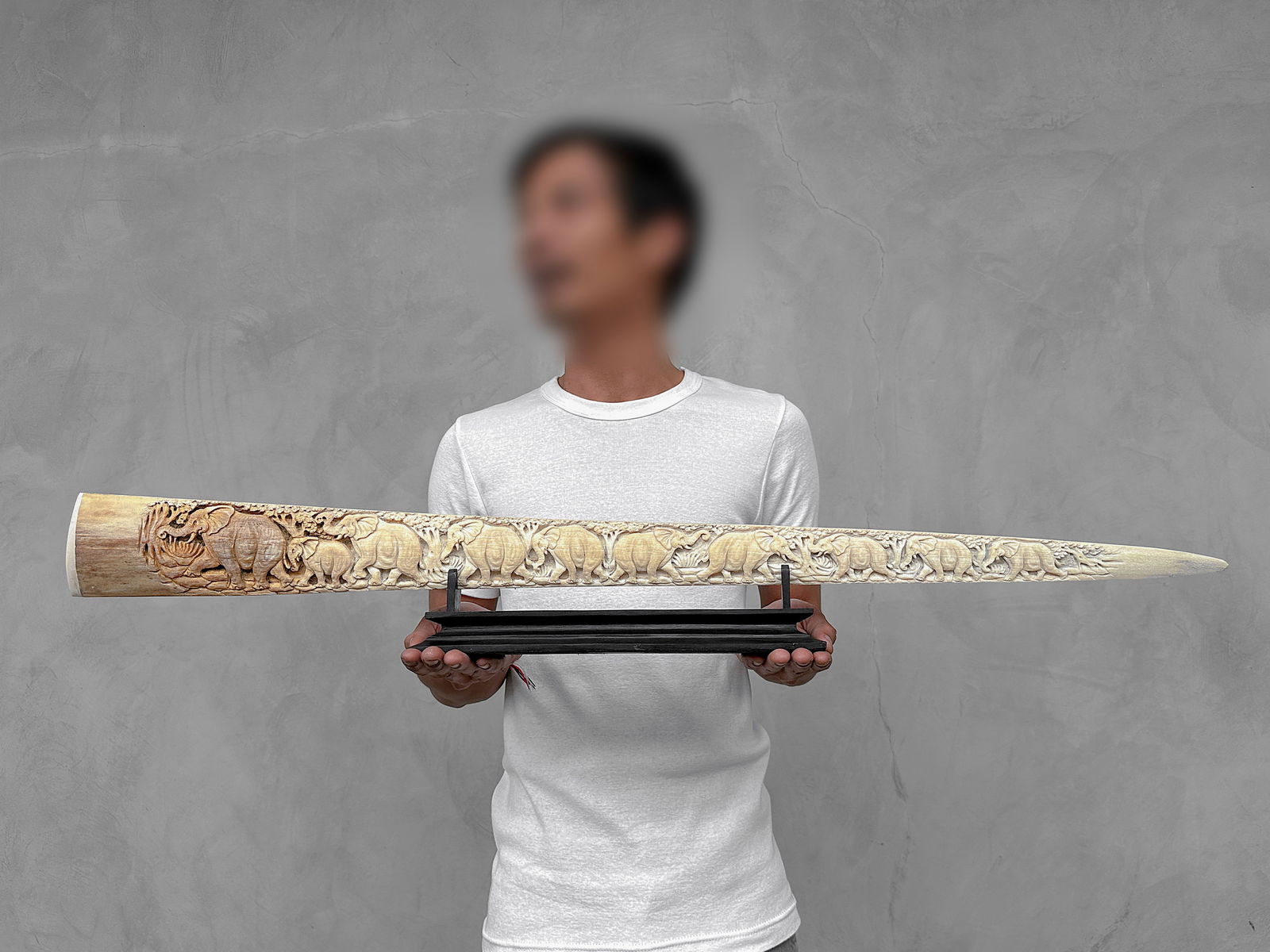 An Extra Large Carved Swordfish Rostrum - Parade Of Savannah Elephants ...