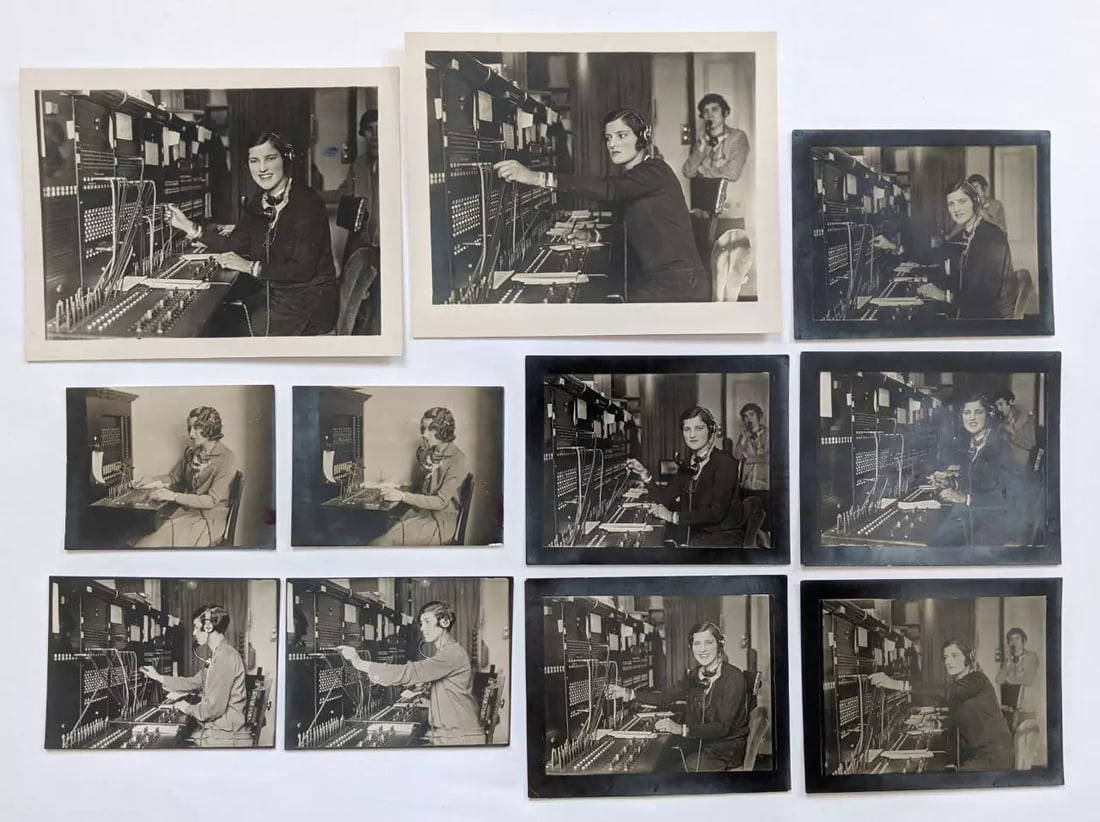 Buy Lot Of 11, C 1930 Occupational Telephone Switchboard Operator S By ...