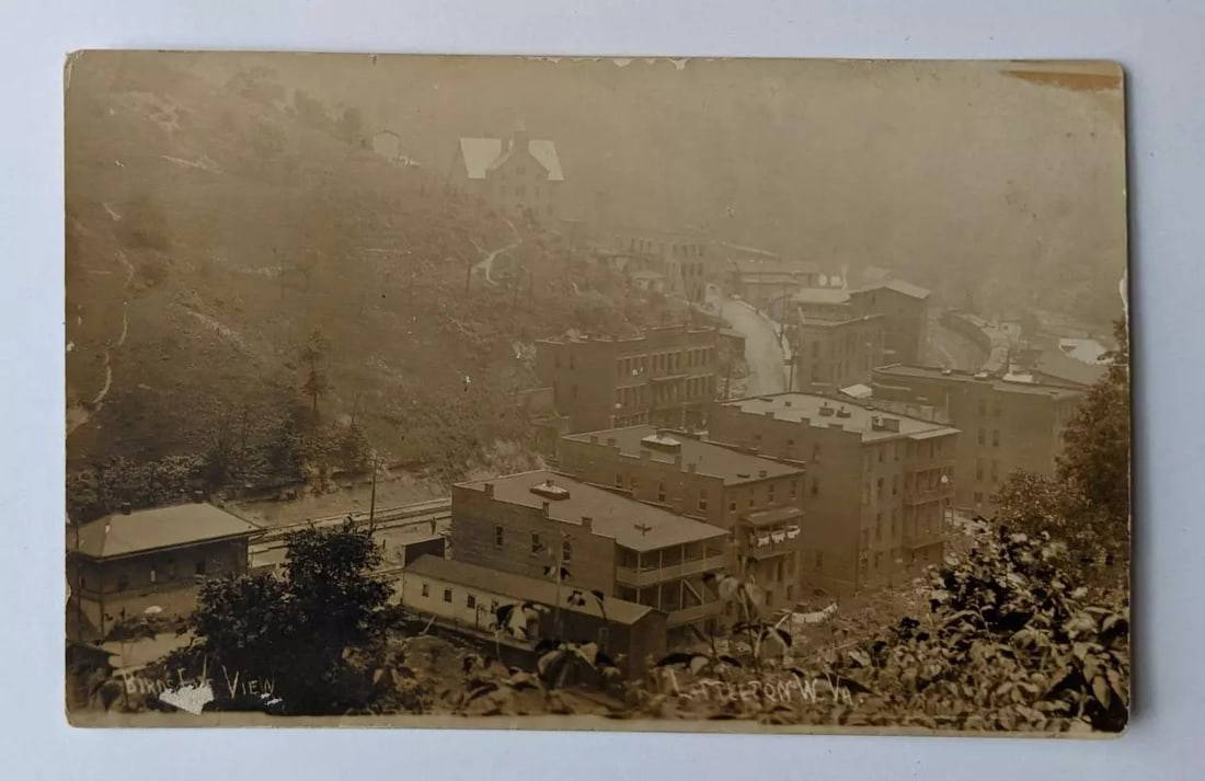 1911 Vintage Real Photo Postcard Birds Eye View, Littleton, West ...