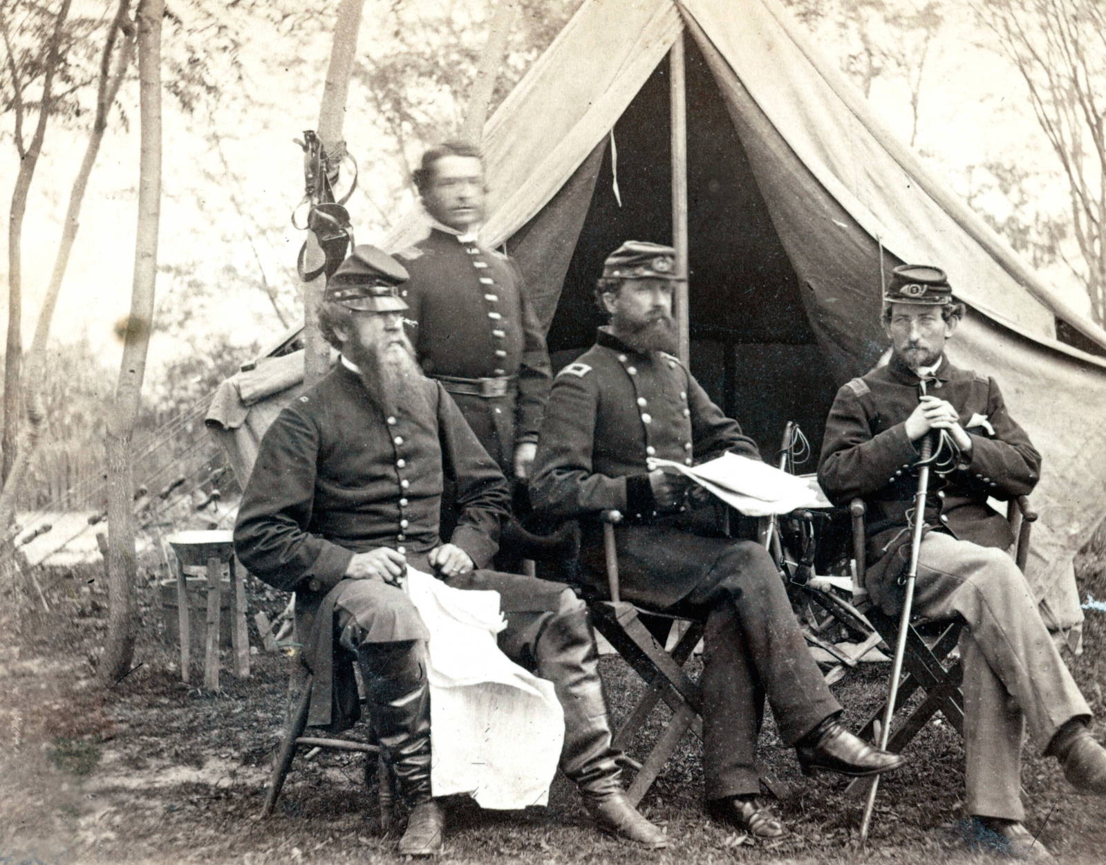 Buy June 1862, Civil War General Sykes & Staff, By Matthew Brady ...