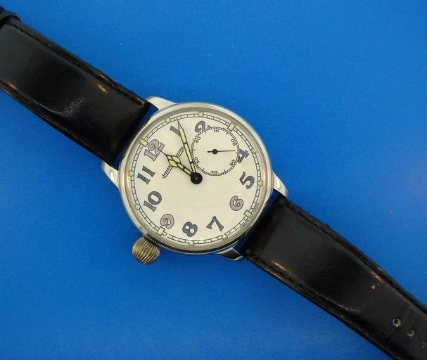 Cool Jaeger Lecoultre Stainless & Leather Skeleton Back Wach From ...