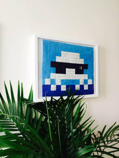 Space Invader Mia X2, In The Manner Of; Miami Street Art Mosaic