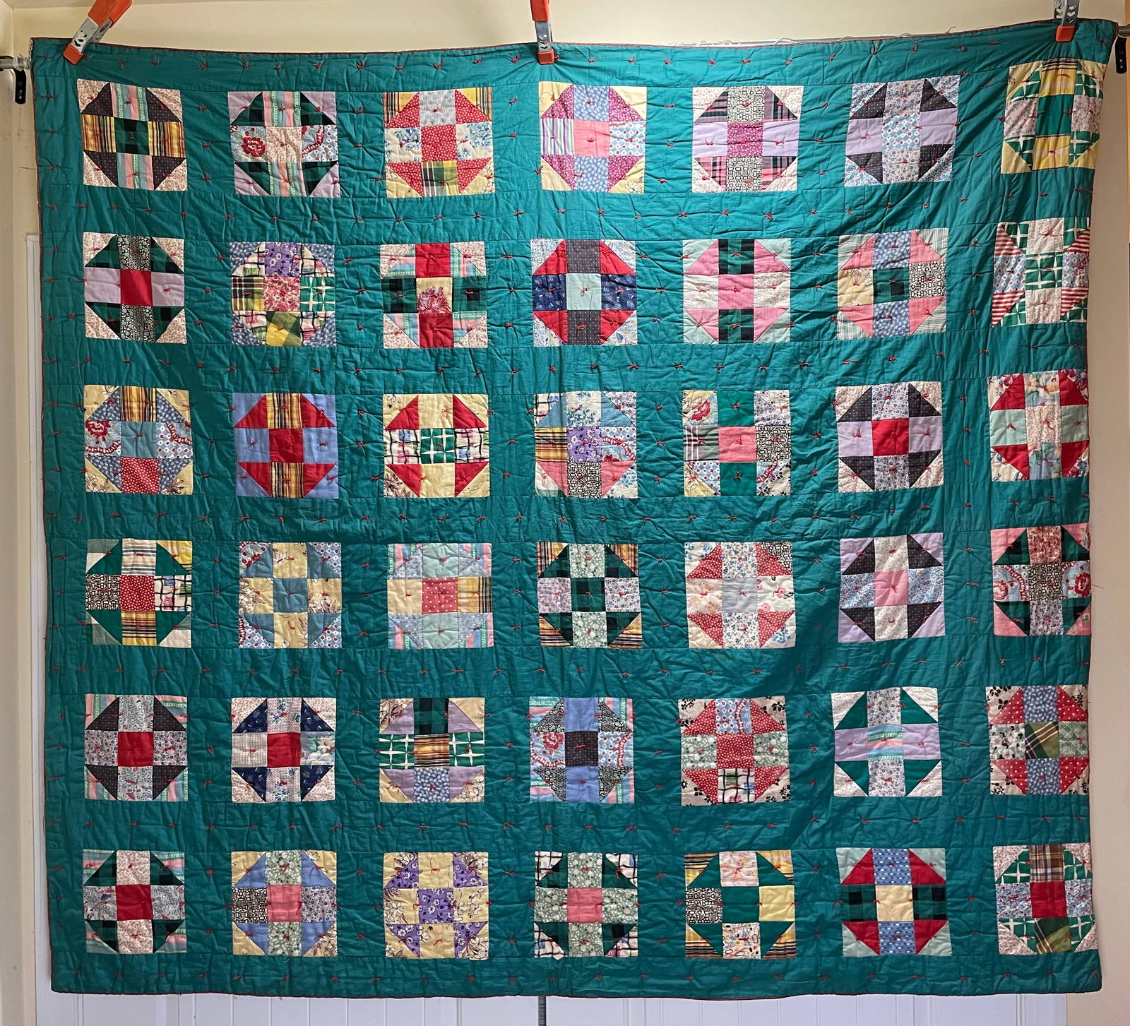 Two Sided Patchwork Quilt 58"×78" Auction