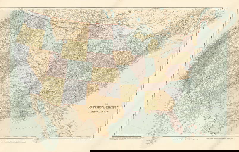United States Of America. North Dakota Named State Of Lincoln. Stanford ...