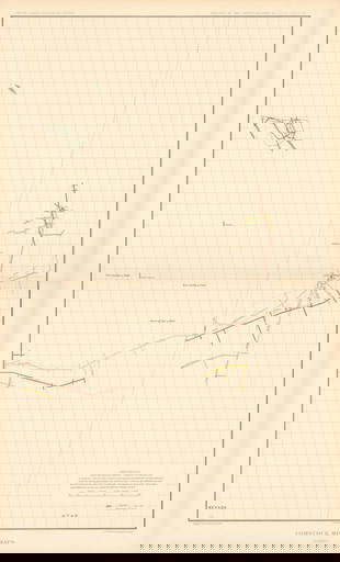 Comstock Silver Lode Mine Map 1 Utah, Sierra Nevada. Becker 1882 Old