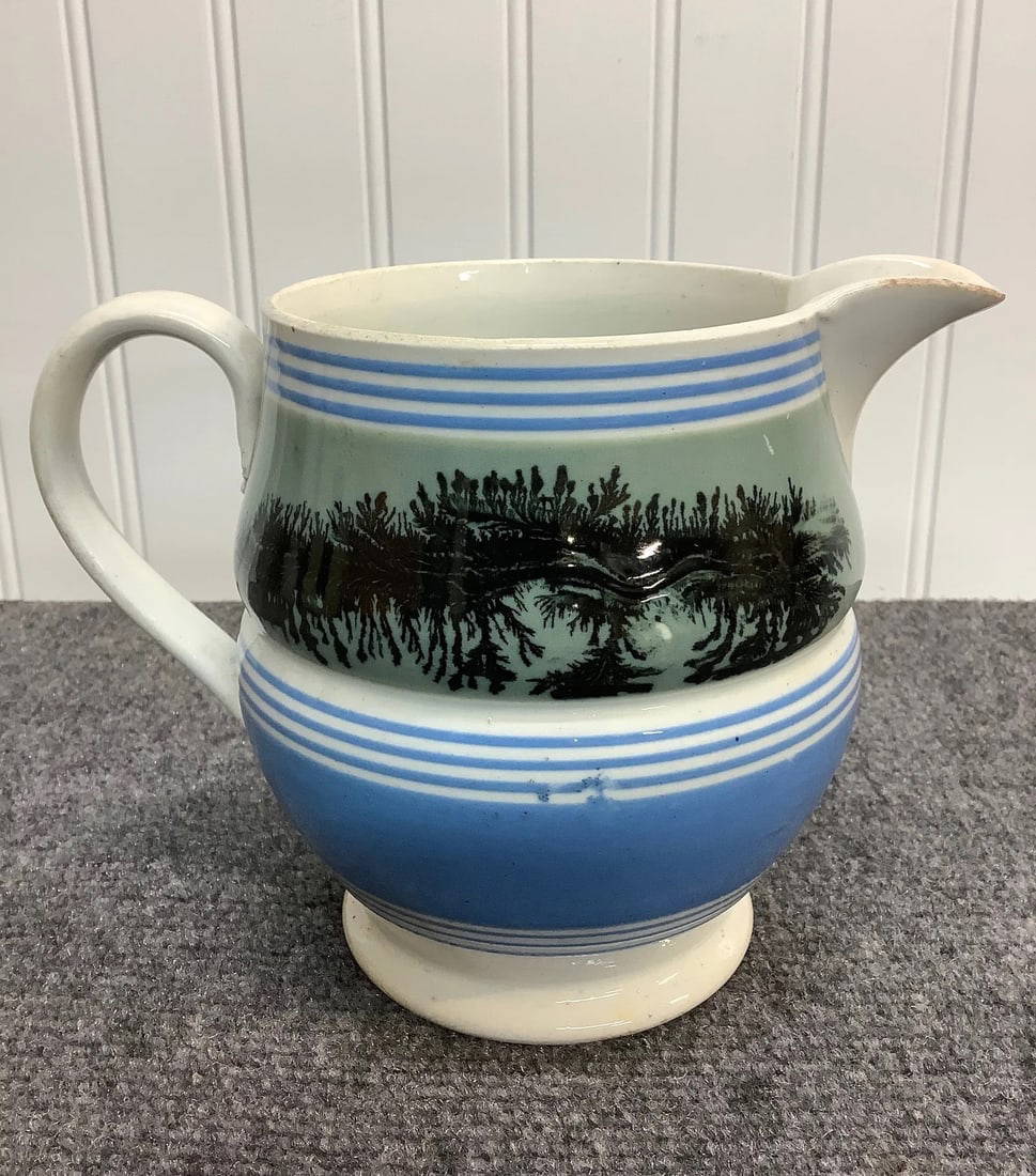 Mocha Pitcher With Dendritic Decorations Auction