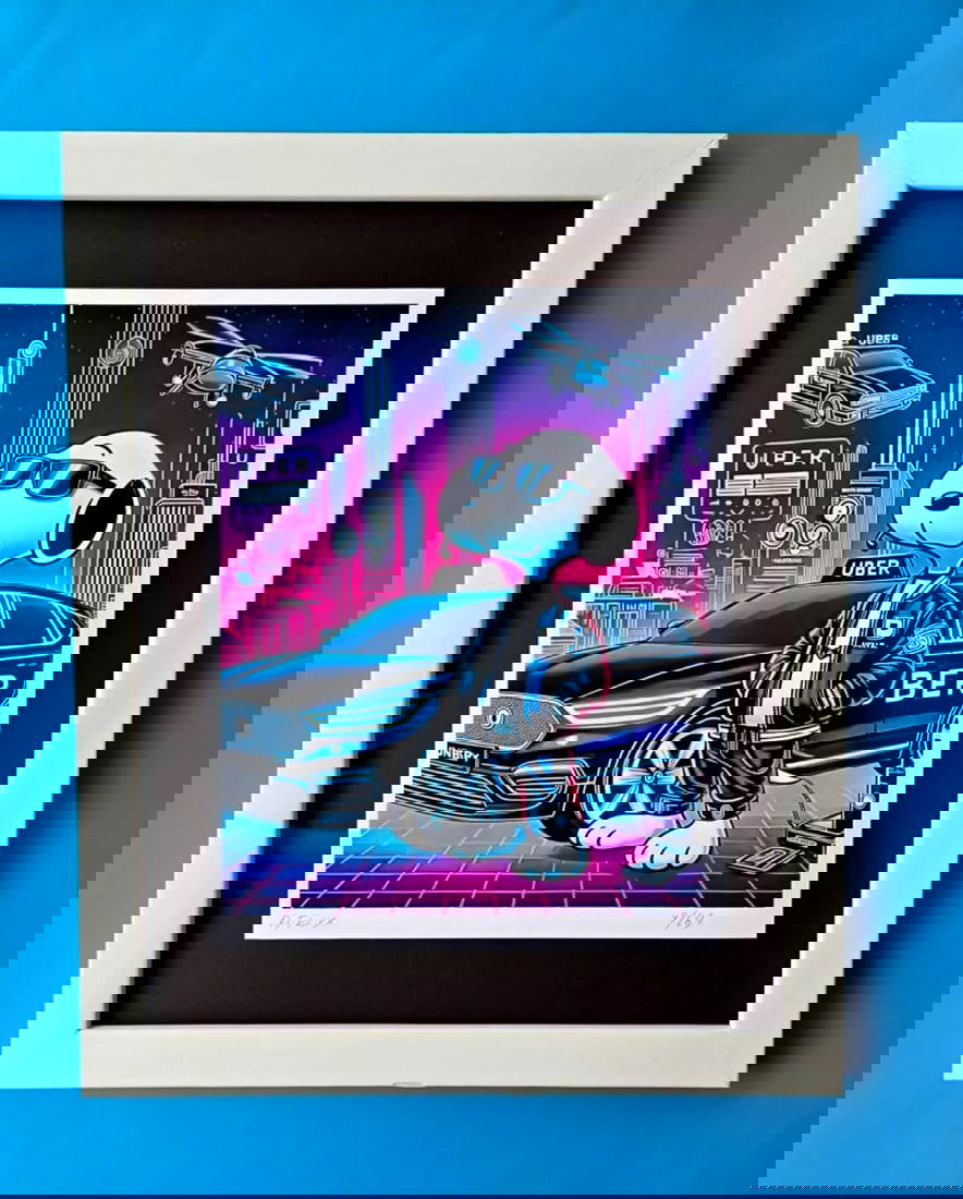 Aidan Flux | Hand Signed Print Framed Ltded Of 69 Coa Snoopy My Uber ...