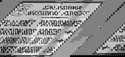 Authentic Reproduction Porcelain U.s. Forest Service Sign - California ...