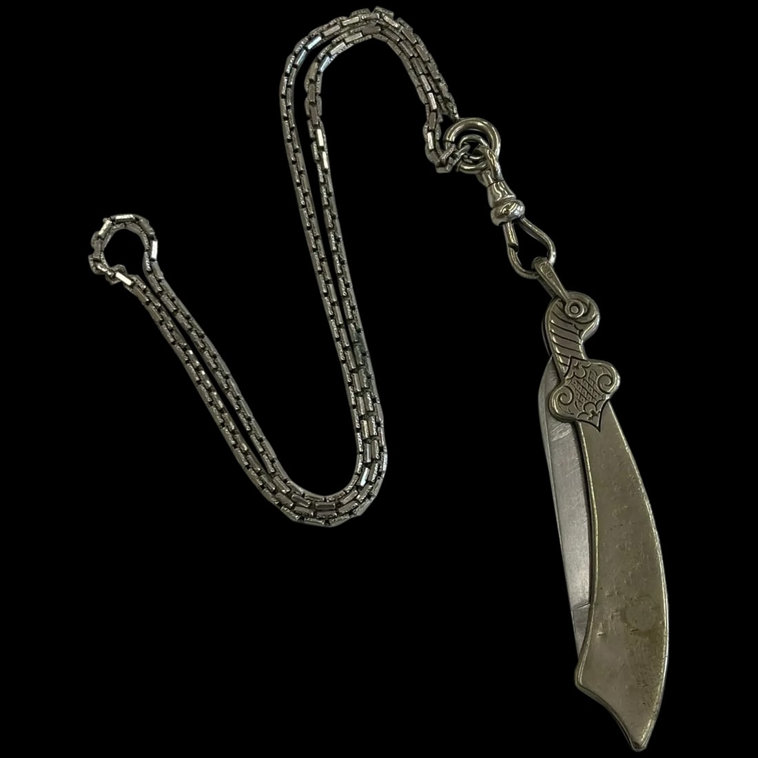 Vintage Pocket Knife /sword On Chain Auction