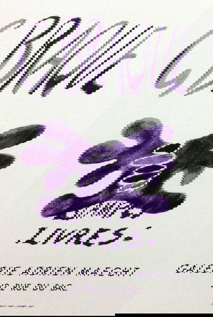 Braque Lithograph 12 Estampe Livres Art In Posters Auction