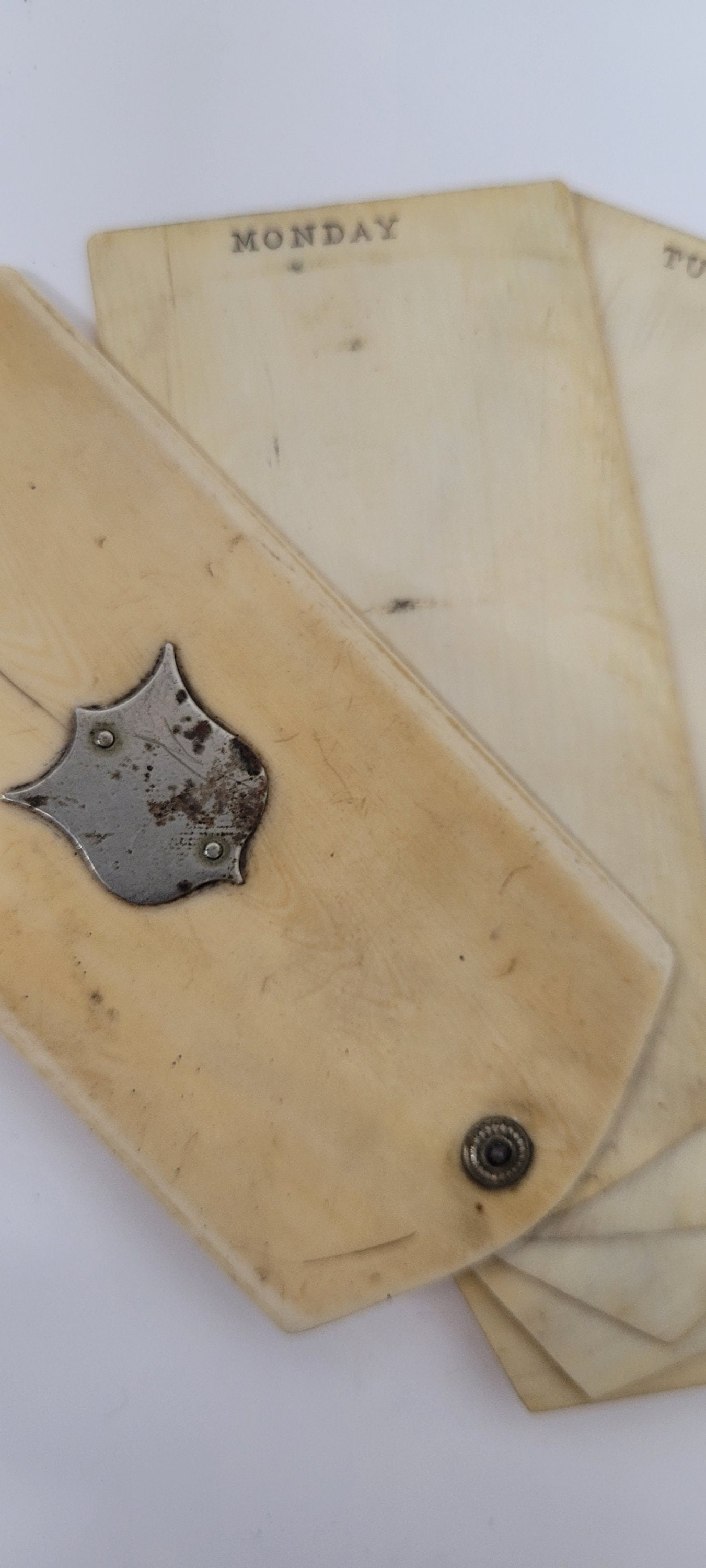 Antique Civil War Era Ivory Pocket Diary Chatelain Pocket Notebook 1860 ...