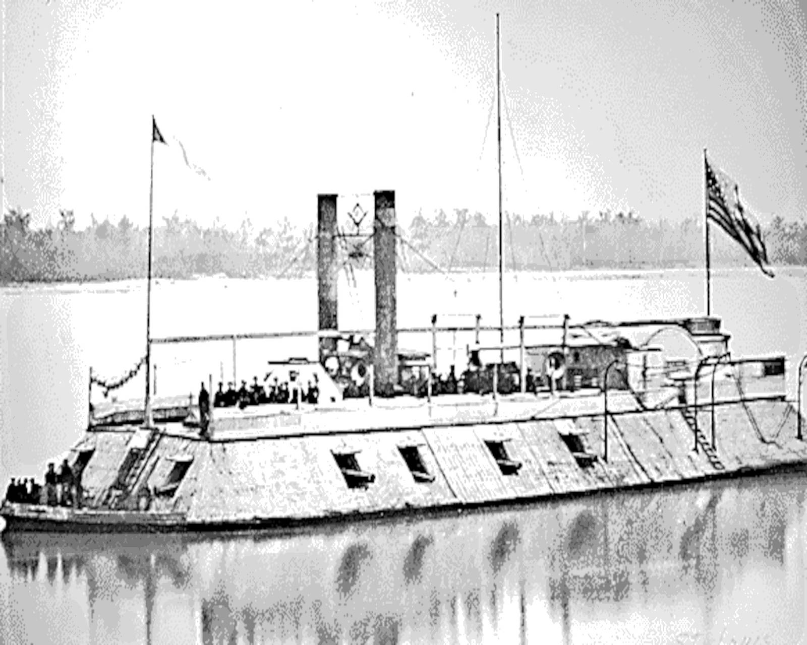 1862, The Saint Louis. First Ironclad Gunboat Built In America. - May ...