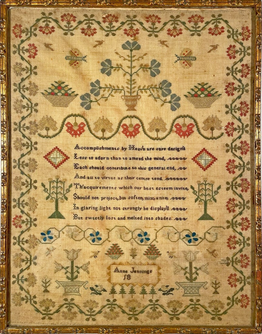 Sampler By Anne Jennings Auction
