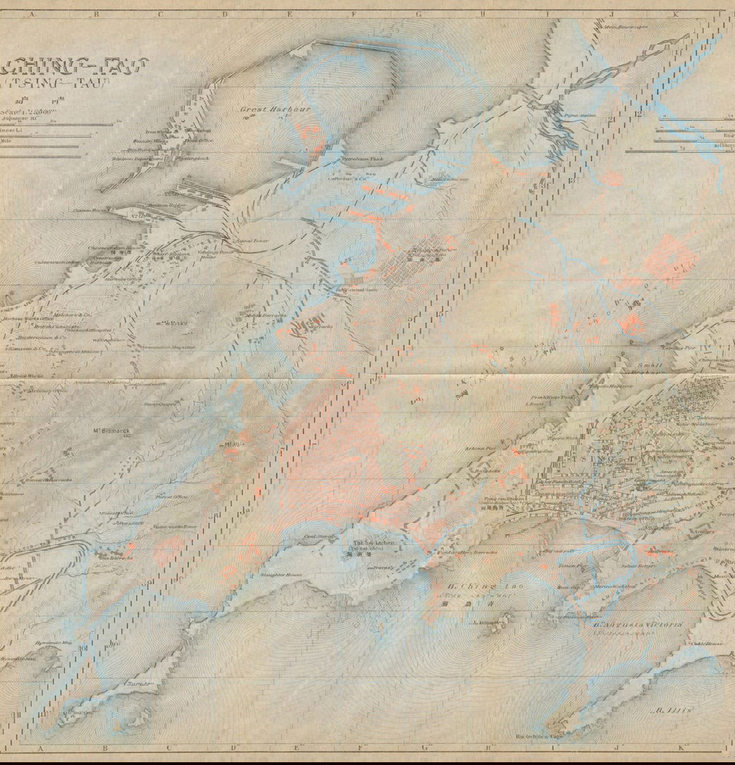 Buy Ching-tao (tsing-tau)'. Qingdao Antique Town City Plan. China 1915 ...