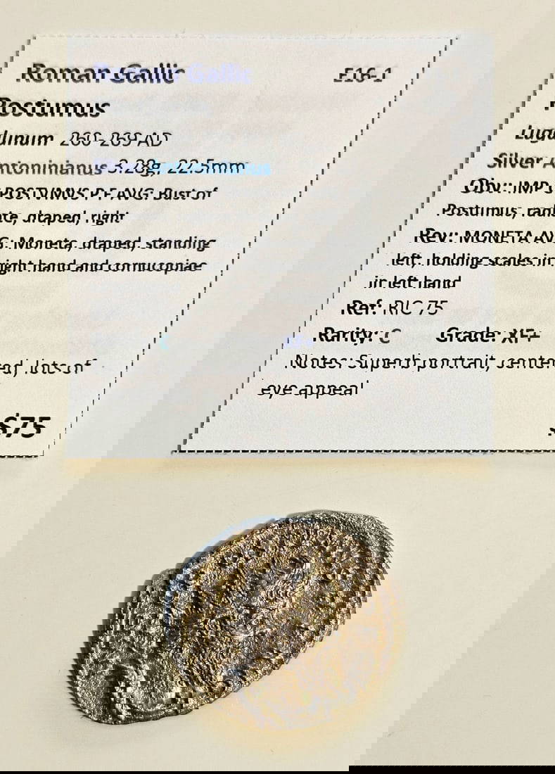 Buy Roman Gallic Postumus Silver Antoninianus | Jasper52 In Ny