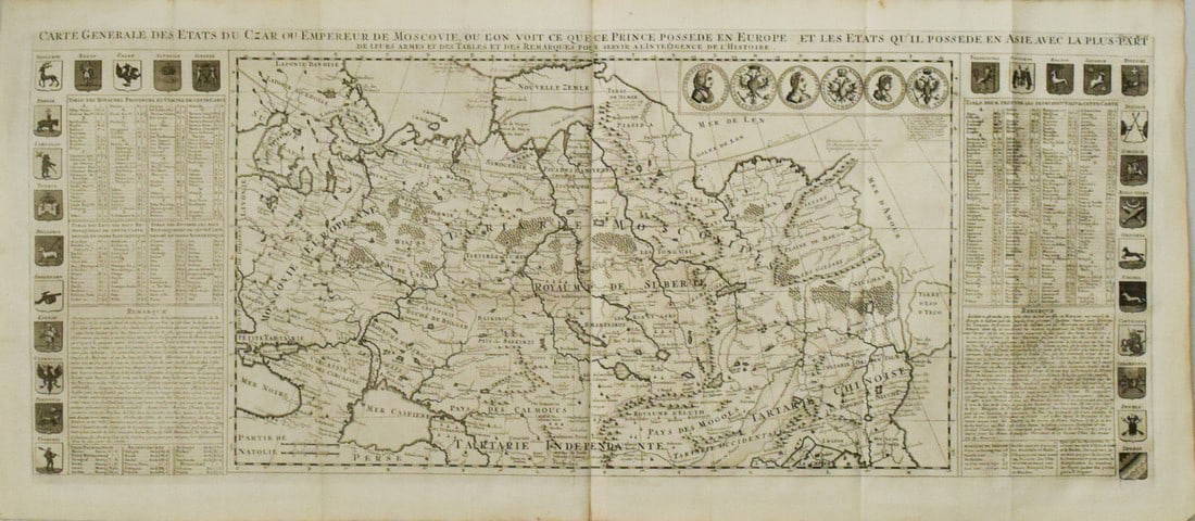 1719 Chatelain Map Of Russian Empire -- Carte Generale Des Etats Du ...