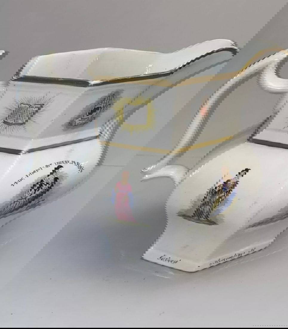 Historical Staffordshire Odd Fellows Eagle Shield Pitcher Ca. 1840’s ...