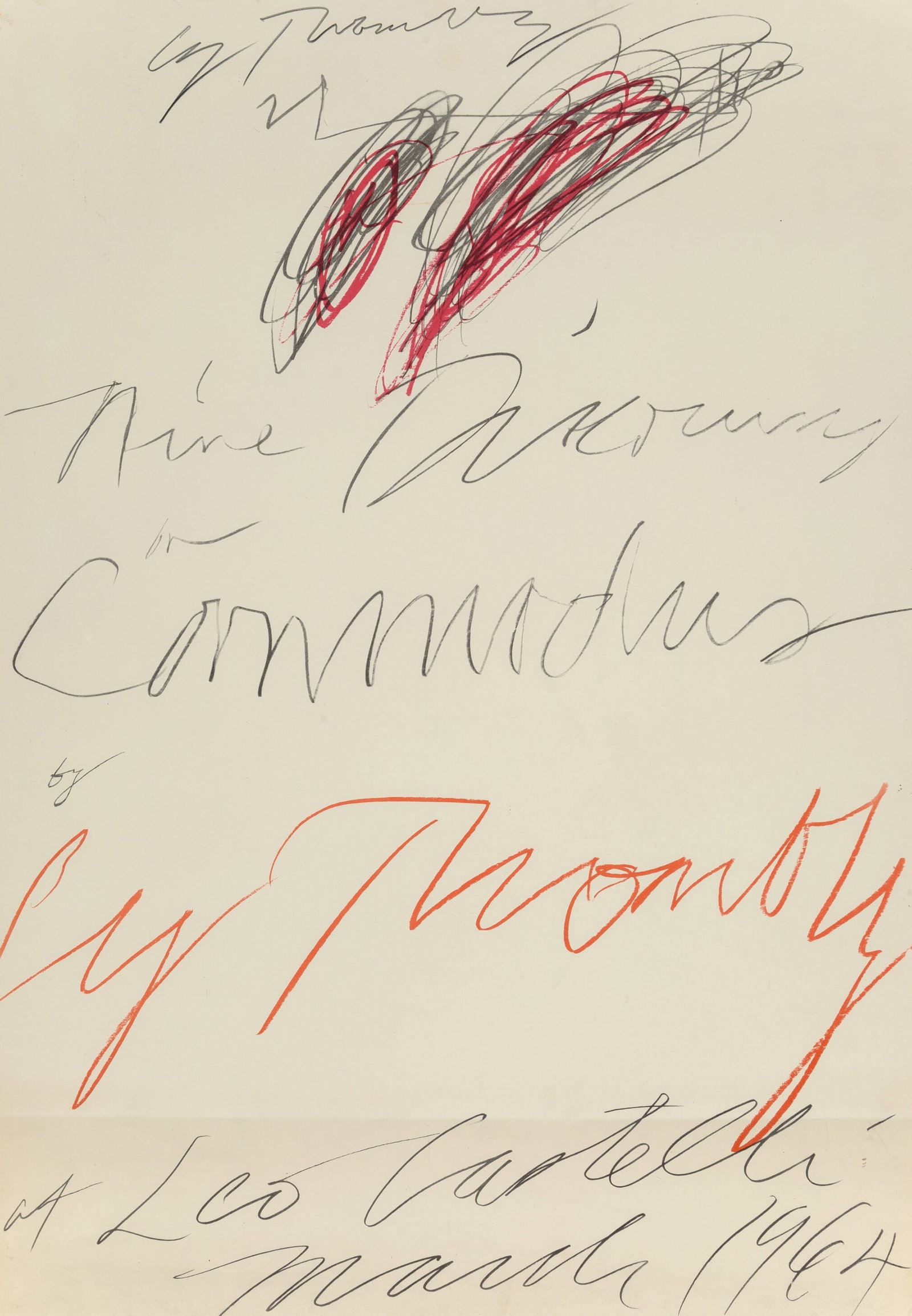 Buy Cy Twombly 'nine Discourses' Poster Print | Chairish Auctions In Ny