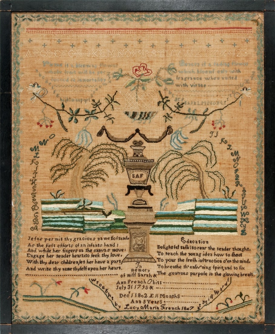 Buy Portsmouth, Nh Needlework Sampler - Miss Ward’s School, By Lucy ...