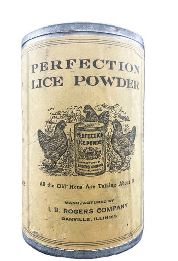 Scarce C 1880 Perfection Lice Powder 12 Oz Paper Label Can Sign Farm ...