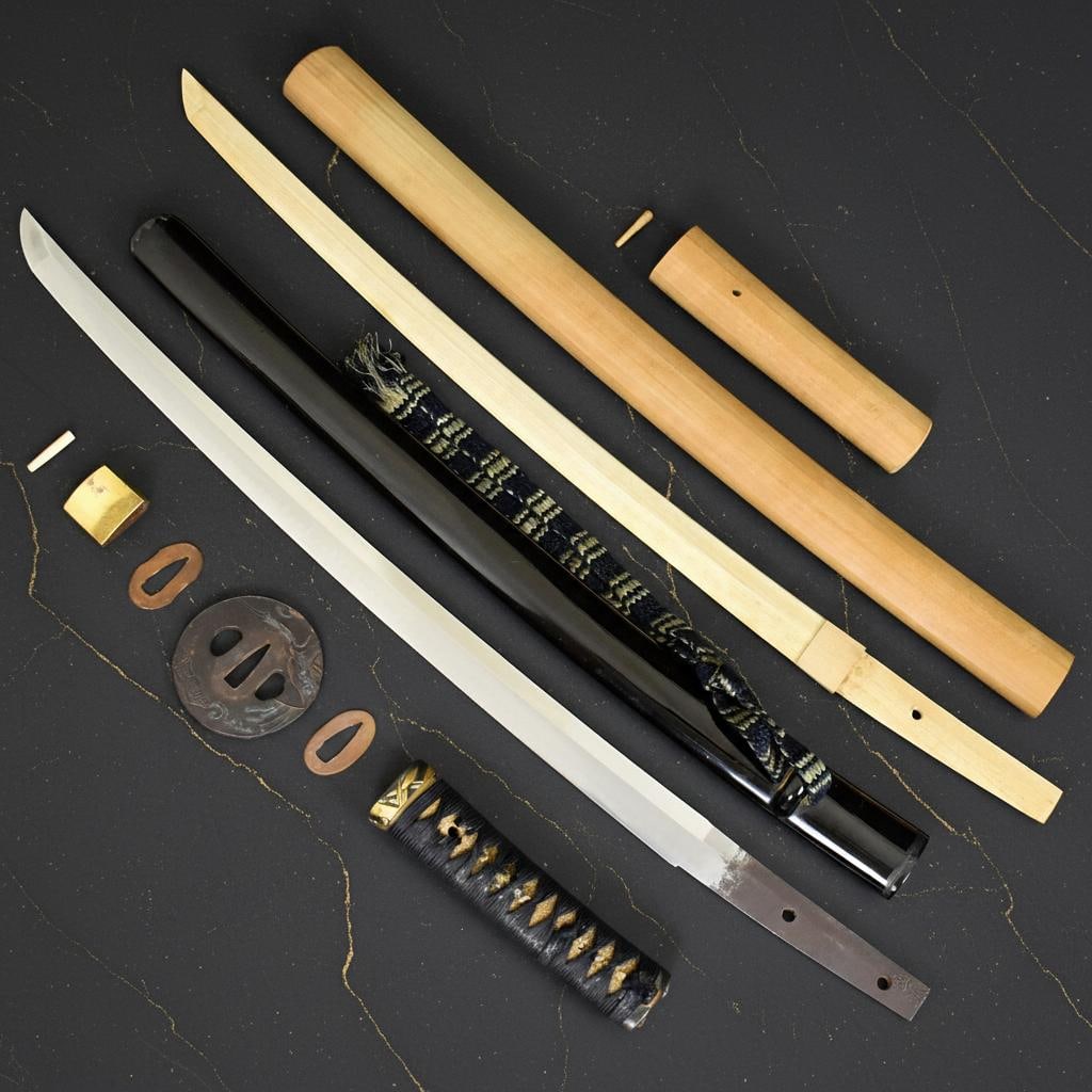 Edo Period Japanese Wakizashi Sword, Antique Shinto Mino School Blade ...