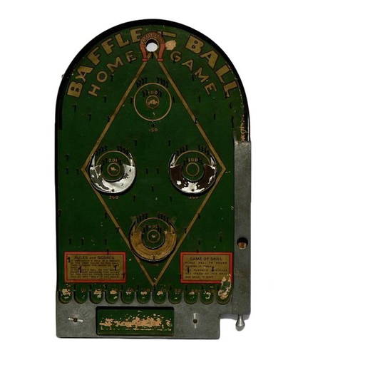 1930s Decorative Pinball Game: Baffle Ball