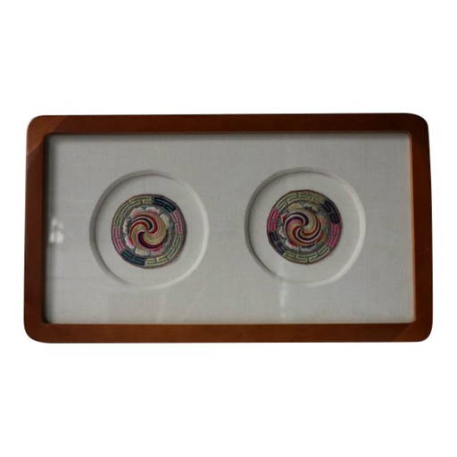 Asian Silk Embroidered Roundels