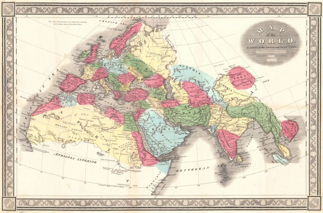 English Map of the World, 1850