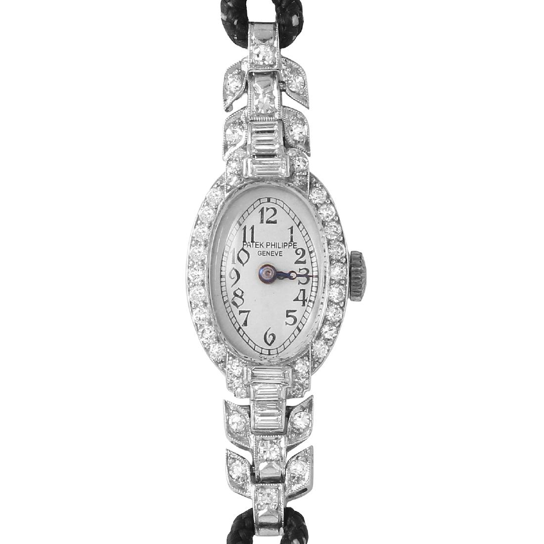 Patek Philippe Ladies Platinum Diamond Watch, 1930