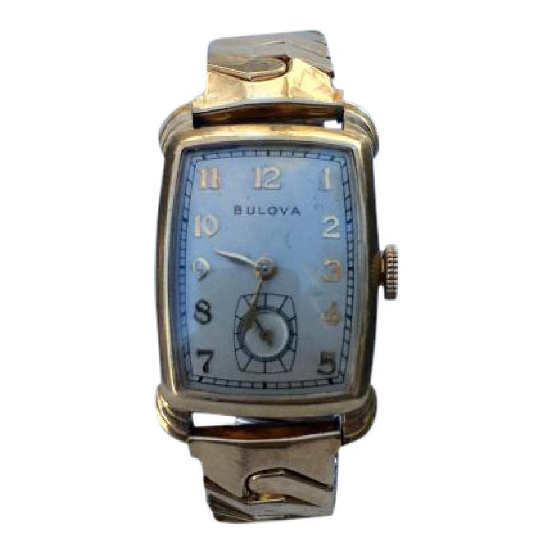 Vintage Bulova Tank Watch with Scallop Style Lugs