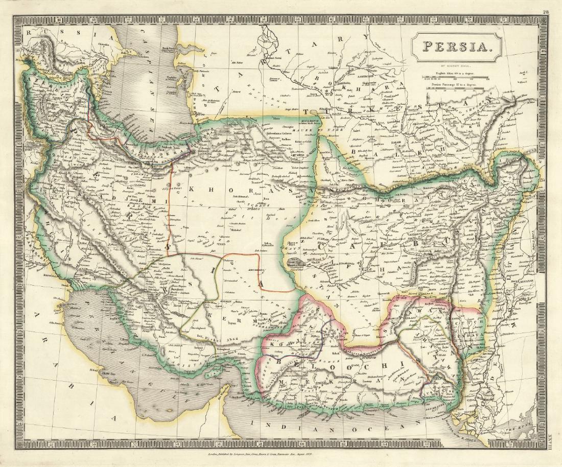 Map of Persia, 1830