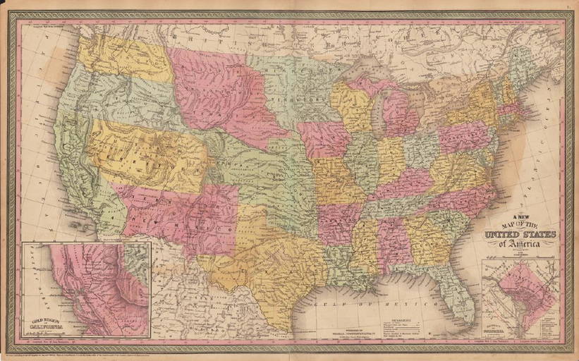 Young: A New Map Of The United States Of America
