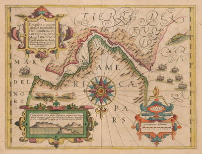 Mercator: Strait Of Magellan, Terra Del Fuego, 1613