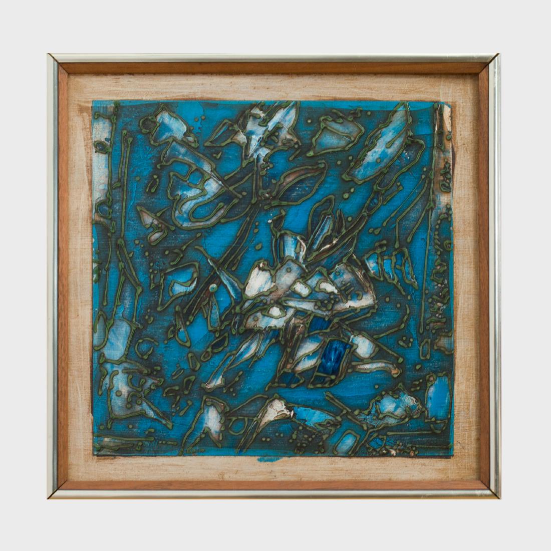 Charles Seliger (b. 1926): Untitled (Blue Composition)