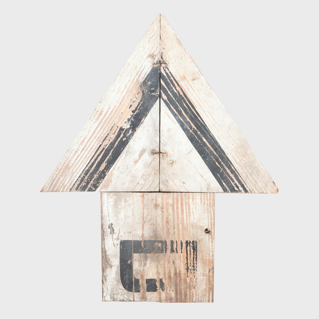 Folk Art Painted Wood Arrow Sign - Aug 03, 2019 | STAIR in NY