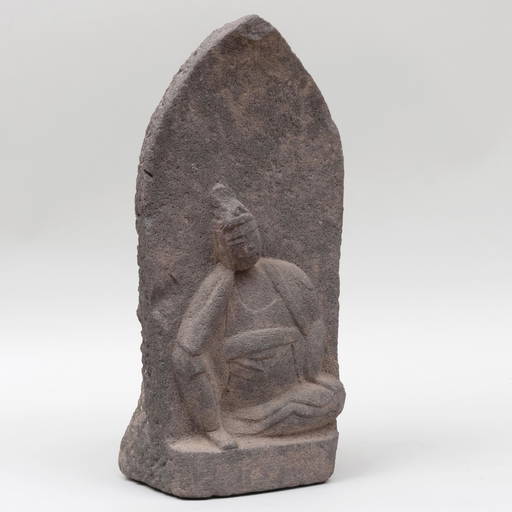 Japanese Carved Stone Buddhist Figure