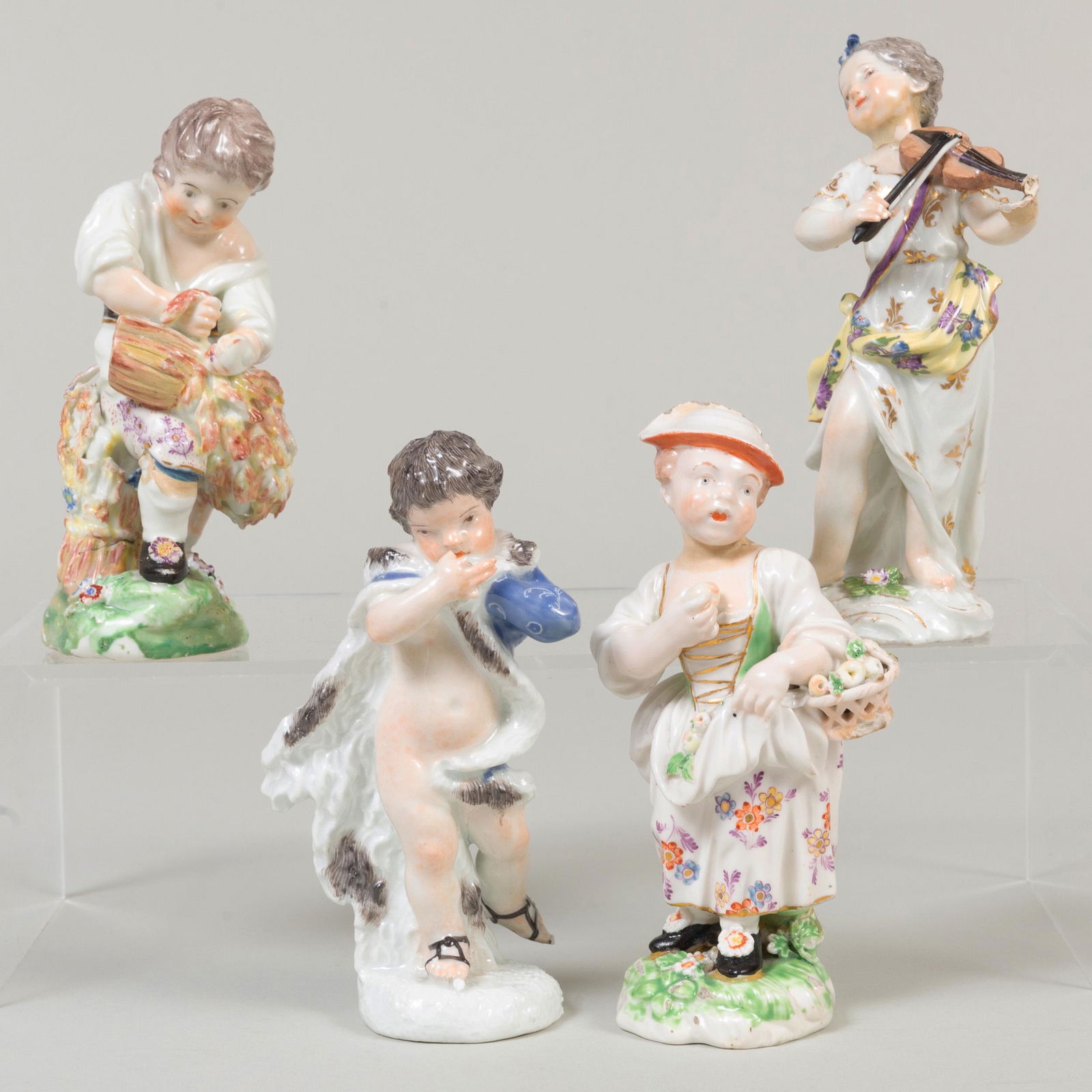 Group of Three Bow or Chelsea Porcelain Figures - Mar 27, 2020 | STAIR ...